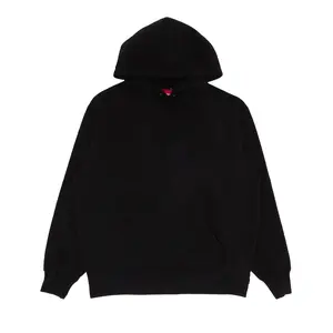 Supreme Satin Appliqué Hooded Sweatshirt - Black