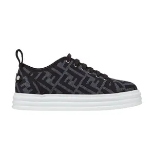 Fendi Ff Motif Rise Platform Sneakers - Black