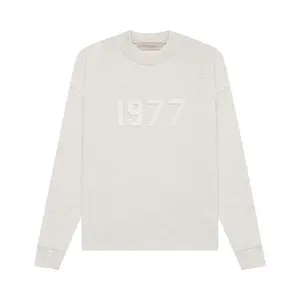Fear Of God Essentials Long-sleeve Tee 'light Oatmeal - Grey