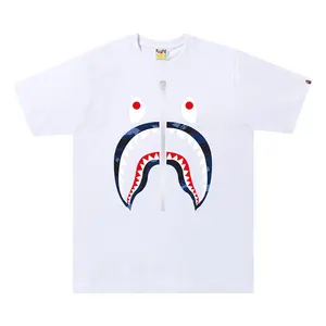 A BATHING APE Color Camo Shark Tee - White