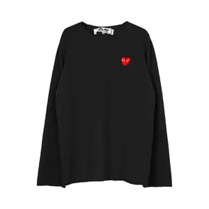 Play Comme Des Garcon Red Heart Sweater - Black