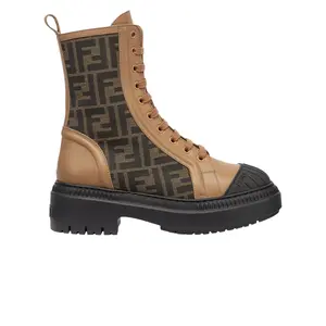 Fendi Lace Up Boots For Women