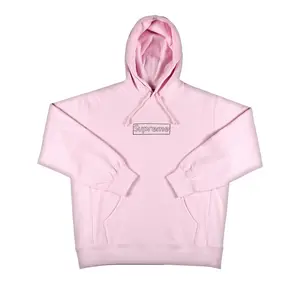 Supreme Supreme X KAWS Chalk Logo Hooded Sweatshirt Pink
