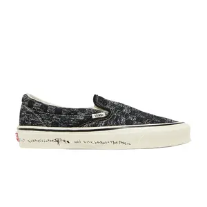 VANS Raised Wolves X Og Classic Slip-on Lx 'tv Static' Sneakers - Black