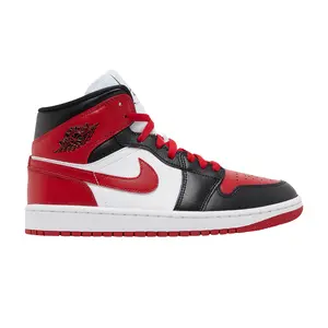 JORDAN 1 Mid 'alternate Bred Toe' High Top Sneakers - Red