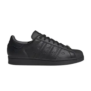 Adidas Superstar Allover Debossed Trefoils Sneakers - Black