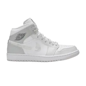 JORDAN 1 Mid Sneakers With Swoosh Logo - White