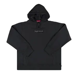 Supreme X Swarovski Box Logo Hooded Sweatshirt - Black