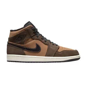 Jordan Air Jordan 1 Mid Leather Suede Shoes