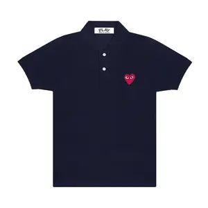 Play Comme Des Garcon Heart Polo 'navy - Blue