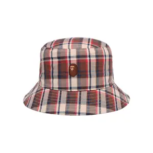 BAPE Mini Check Bucket Hat - Red
