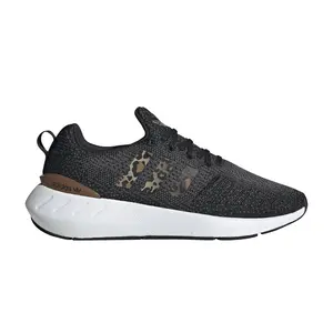 Adidas Swift Run 22 Leopard Sneakers - Black