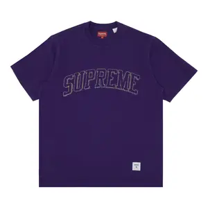 Supreme Sketch Embroidered Short-sleeve Top - Purple