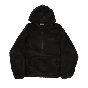 Fear Of God Polar Fleece Half Zip Hoodie - Black