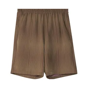 Needles Wave Stripe Basketball Shorts - Brown