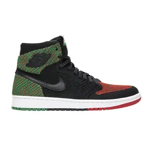 JORDAN 1 Retro High Flyknit Sneakers - Black