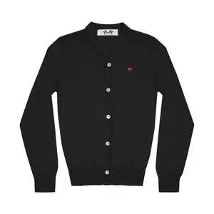 Play Comme Des Garcon Little Heart Cardigan - Black