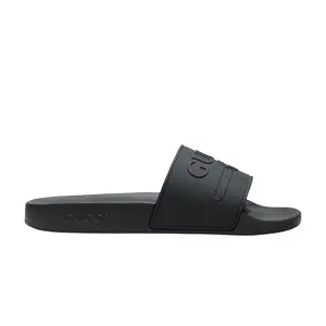 Gucci Logo Rubber Slide - Black