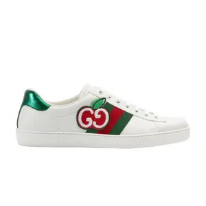 Gucci Ace Low Top Sneakers With Gg Apple Patch