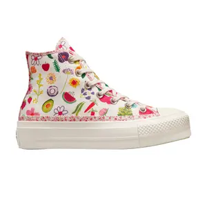 CONVERSE Wmns Chuck Taylor All Star Lift Platform High 'fruits & Florals - White