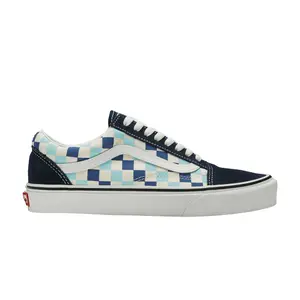 VANS Old Skool Checkerboard Sneakers - Blue