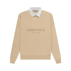 Fear Of God Waffle Henley Rugby - Cream