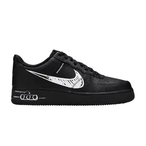 Nike Force 1 Low 'sketch' Sneakers - Black