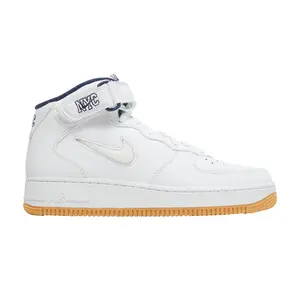 Nike Force 1 Mid Jewel Qs ‘nyc Yankees - White