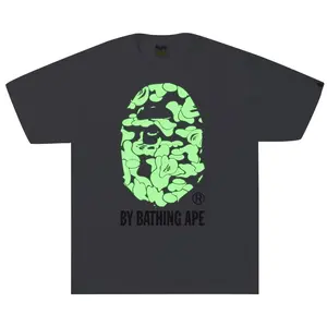 A BATHING APE Text Code Camo Tee - White