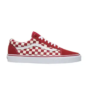 VANS Old Skool Checkerboard Sneakers - Red