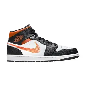 JORDAN 1 Mid 'zig Zag Swoosh' Sneakers - White