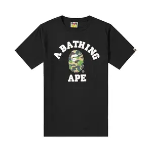 A BATHING APE Abc Camo College Tee /green