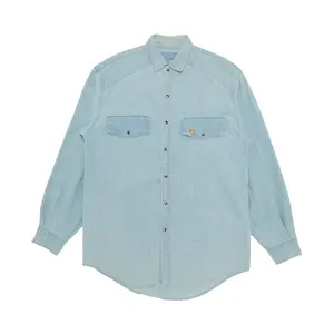 SKY HIGH FARM WORKWEAR Exclusive For Manifesto Denim Shirt 'light Wash - Blue