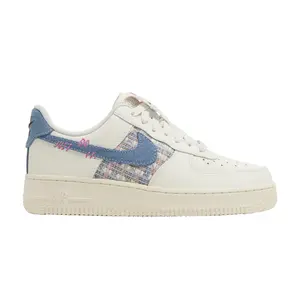 Nike Force 1 Low '07 Lx 'denim Bouclé Sneakers - White