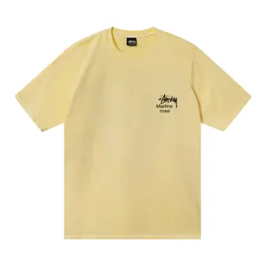 StÜssy X Martine Rose Collage Pigment Dyed Tee 'lemon - Yellow