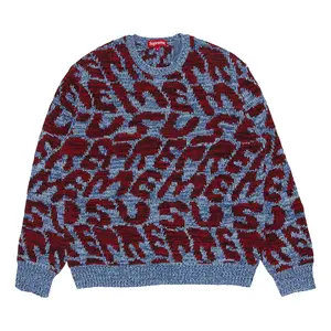 Supreme Stacked Crewneck Sweater - Blue