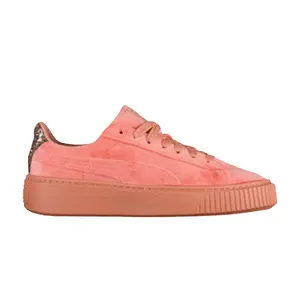 PUMA Basket Platform Velvet Sneakers - Pink