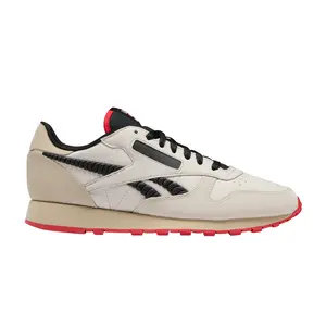 REEBOK The Money Heist X Classic Leather 'dali Mask' Sneakers - White
