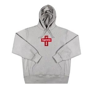 Supreme Supreme Cross Box Logo Hooded Sweatshirt Grey
