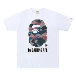 A BATHING APE Grid Camo Tee - White