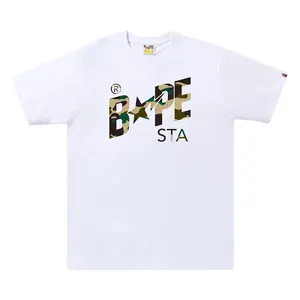 A BATHING APE 1st Camo Sta Logo Tee - White