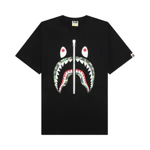 A BATHING APE Abc Camo Shark Tee /green - Black