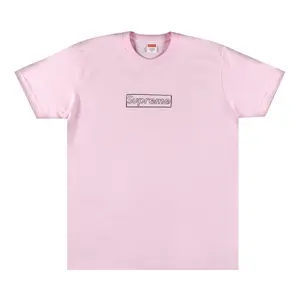 Supreme X Kaws Chalk Logo Tee 'light - Pink