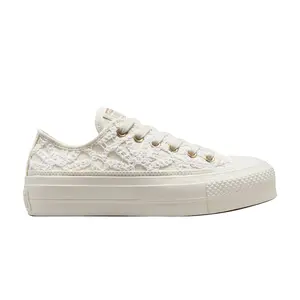 CONVERSE Chuck Taylor All Star Lift Platform Low Daisy Cord - White