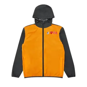 Play Comme Des Garcon X K-way Full Zip Hoodie - Orange