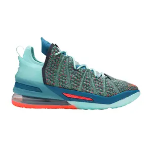 Nike Lebron James Family Foundation X Lebron 18 'we Are Family' Sneakers - Teal