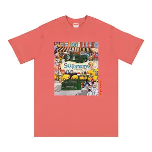 Supreme Manhattan Tee 'bright Coral - Pink