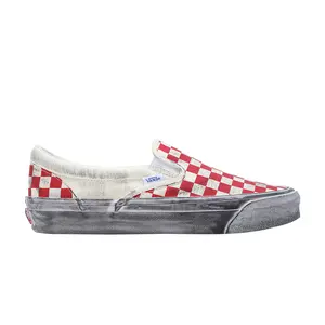 VANS Og Classic Slip-on Lx Stressed Checkerboard - Red