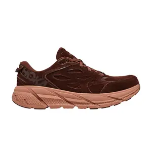 HOKA® Clifton L Suede Sneakers - Red