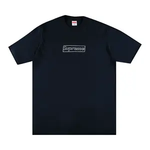 Supreme X Kaws Chalk Logo Tee 'navy - Blue